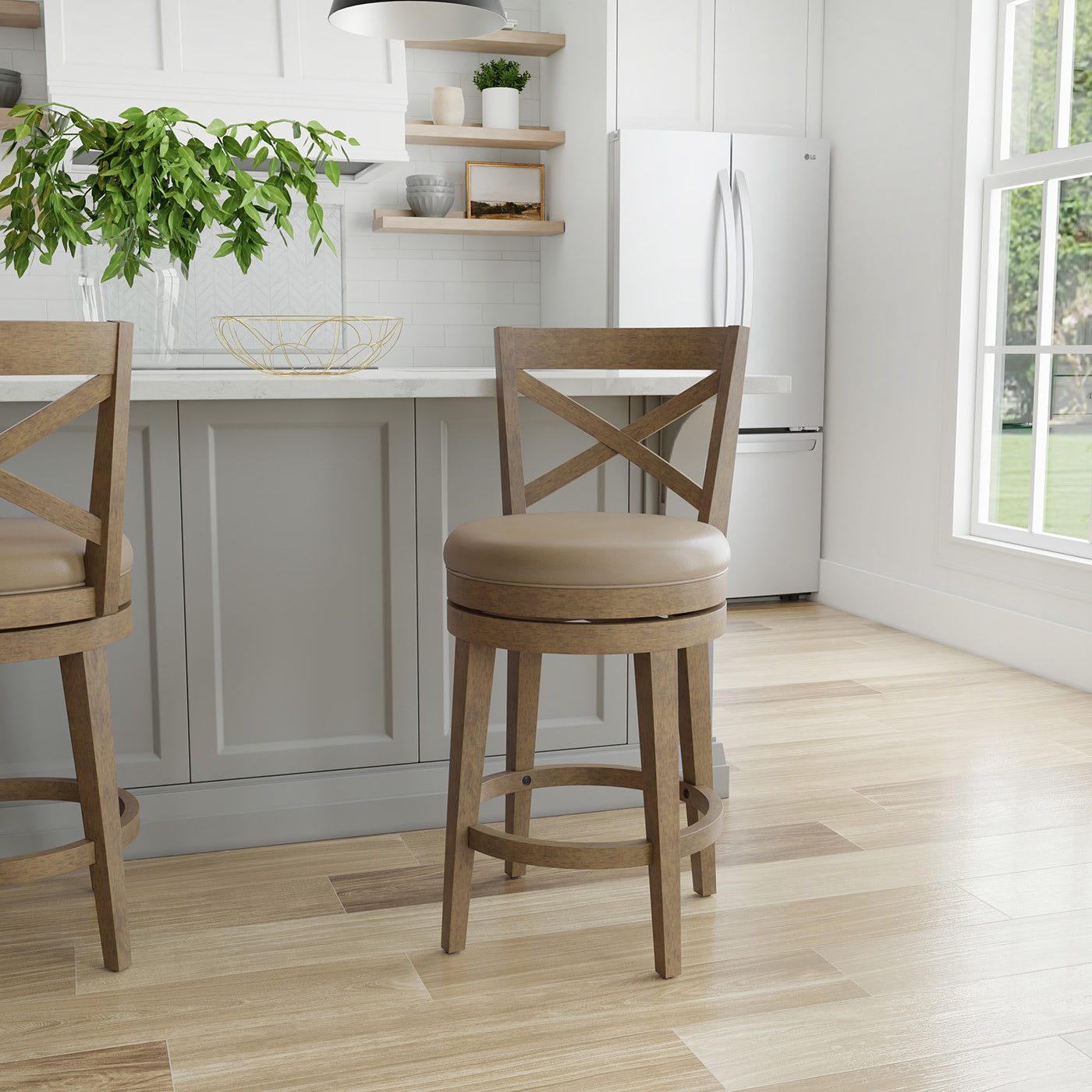 Grace Bar Height Swivel Stool - Set of 2 | Second Story Living